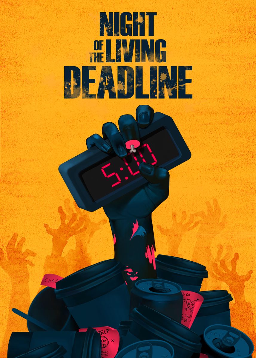 'The Living Deadline' Poster, picture, metal print, paint by Marianne ...