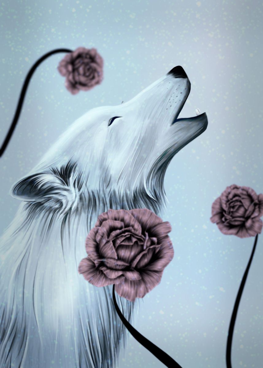 'cold wolf' Poster by jonathan Rasmussen | Displate