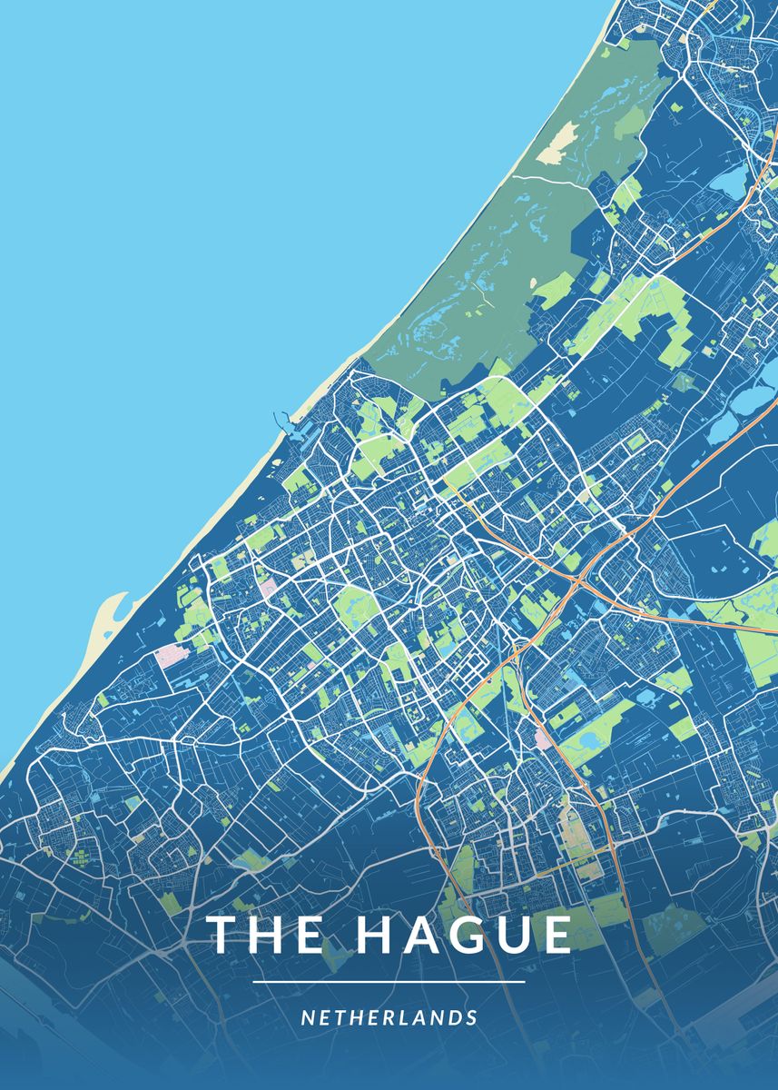 'The Hague Netherlands' Poster, picture, metal print, paint by ...