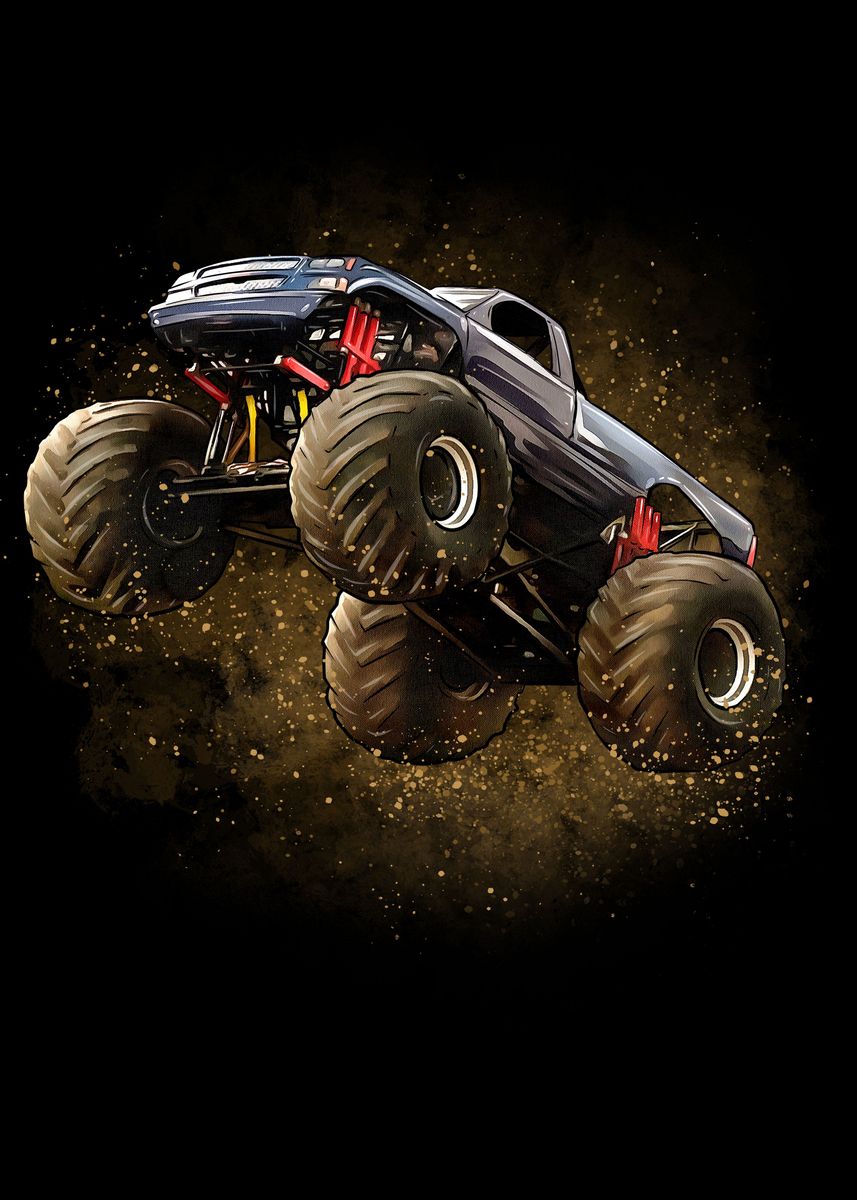 'Monster Truck ' Poster, picture, metal print, paint by Wonderful Dream ...