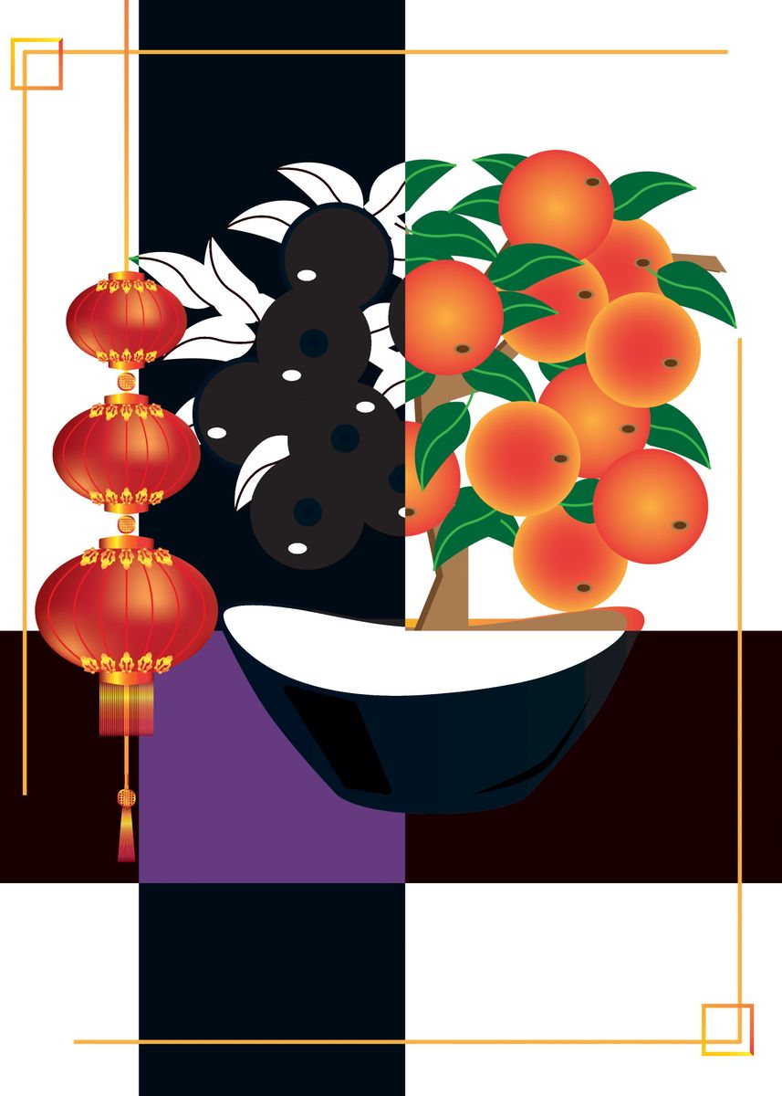 'Mindarin and Flashlights' Poster, picture, metal print, paint by Cat ...