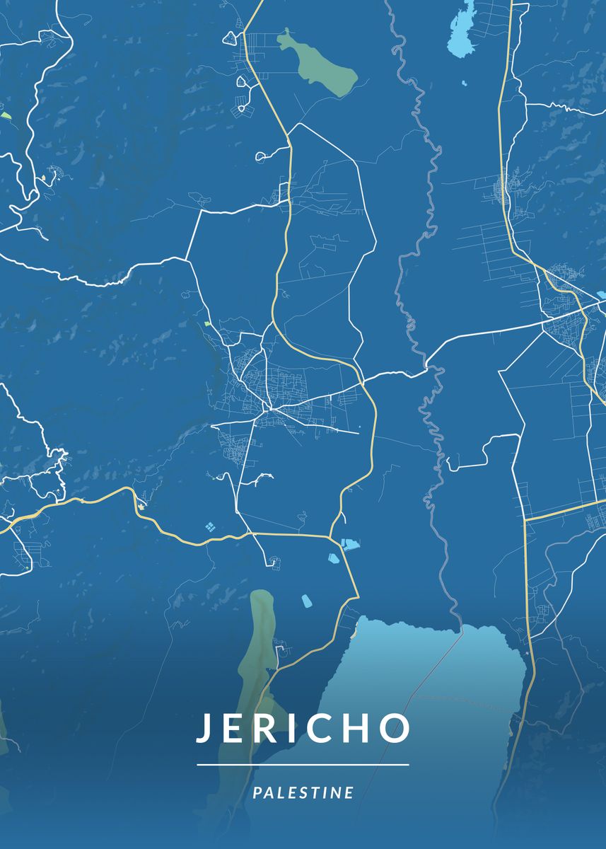 'Jericho Palestine' Poster by MappaMaps | Displate