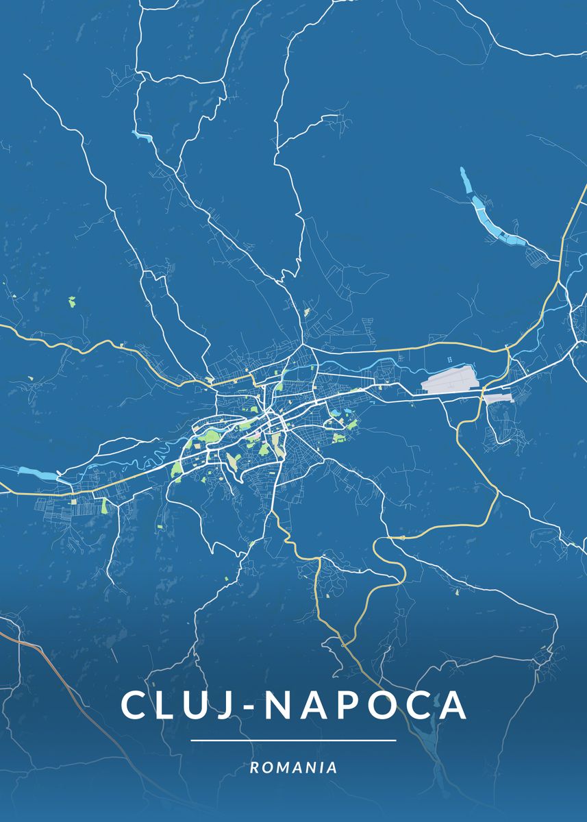 'Cluj Napoca Romania' Poster by MappaMaps | Displate