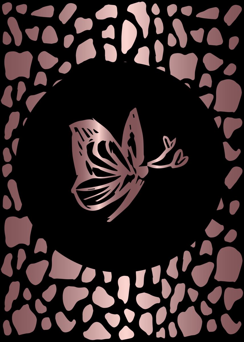 'Rose Gold Butterfly 20' Poster by Maricris M | Displate