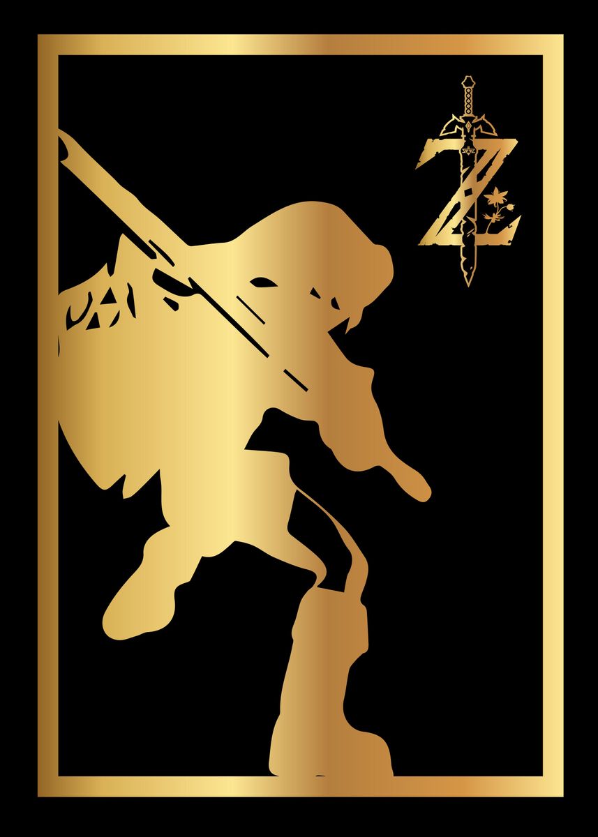 'Zelda Link Gold 14' Poster, picture, metal print, paint by Maricris M ...