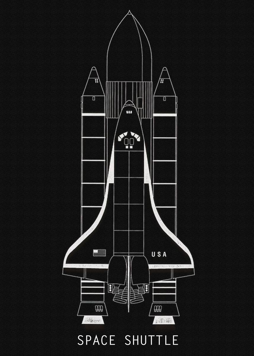 'SPACE SHUTTLE C' Poster, picture, metal print, paint by Blueprint ...