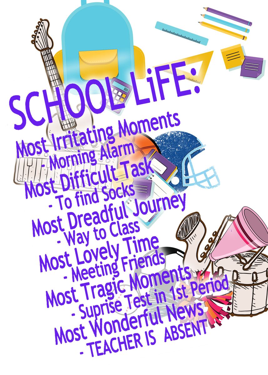 'School Life' Poster, picture, metal print, paint by eka dharmayuda ...