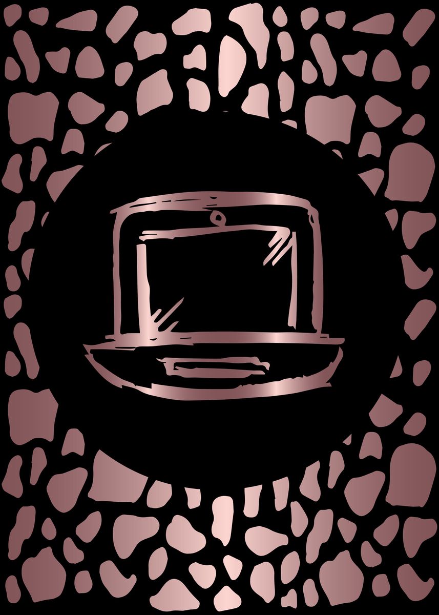 'Rose Gold Computer 9' Poster, picture, metal print, paint by Maricris ...