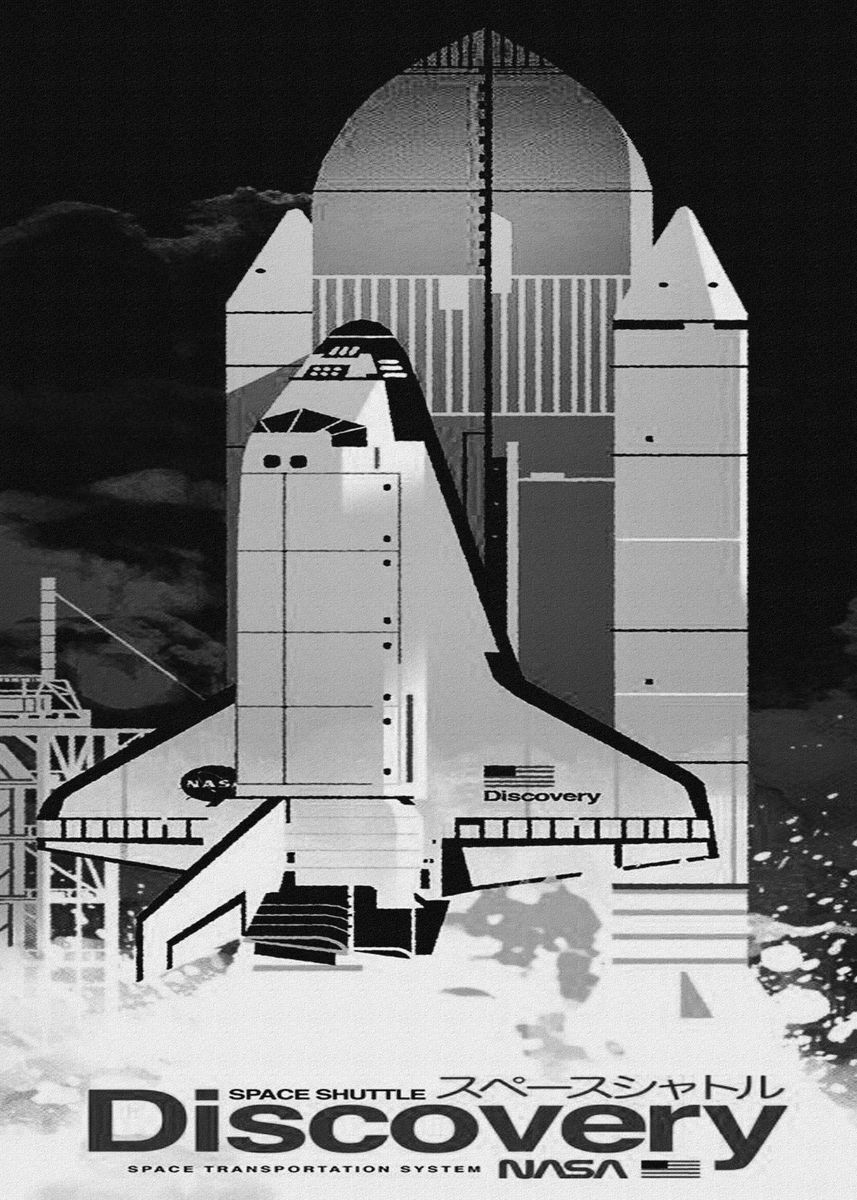 'SPACE SHUTTLE DISCOVERY' Poster by Blueprint Expert | Displate