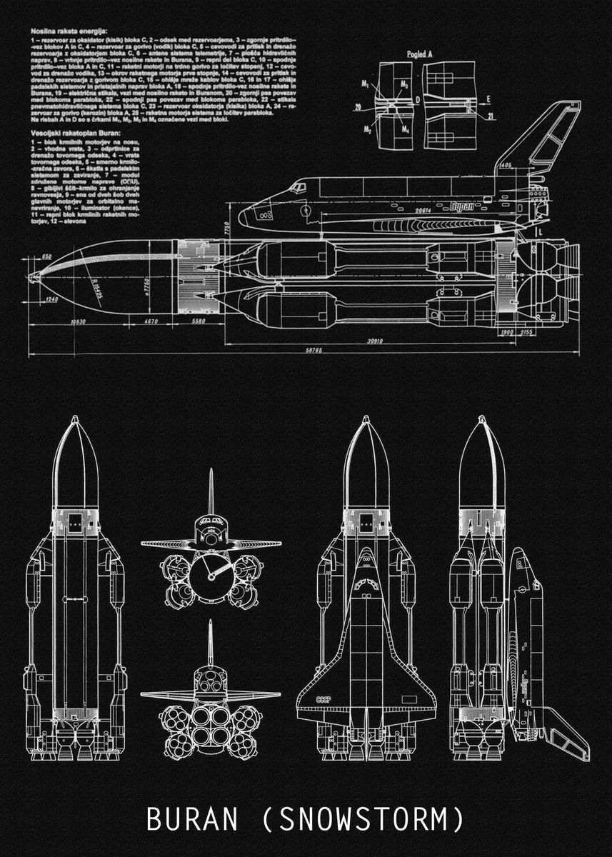 'BURAN SNOWSTORM' Poster, picture, metal print, paint by Blueprint ...