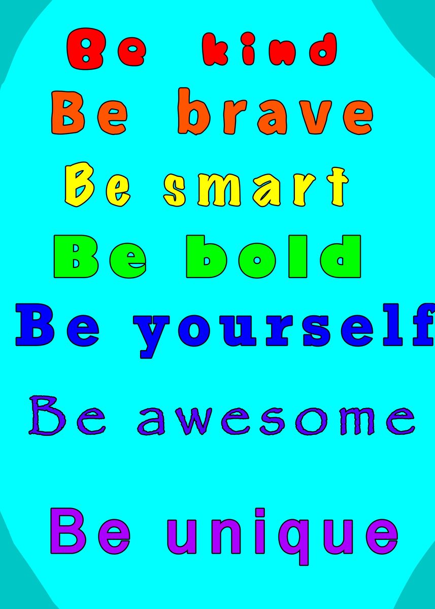 'Inspirational Text Art' Poster, picture, metal print, paint by Cathryn ...