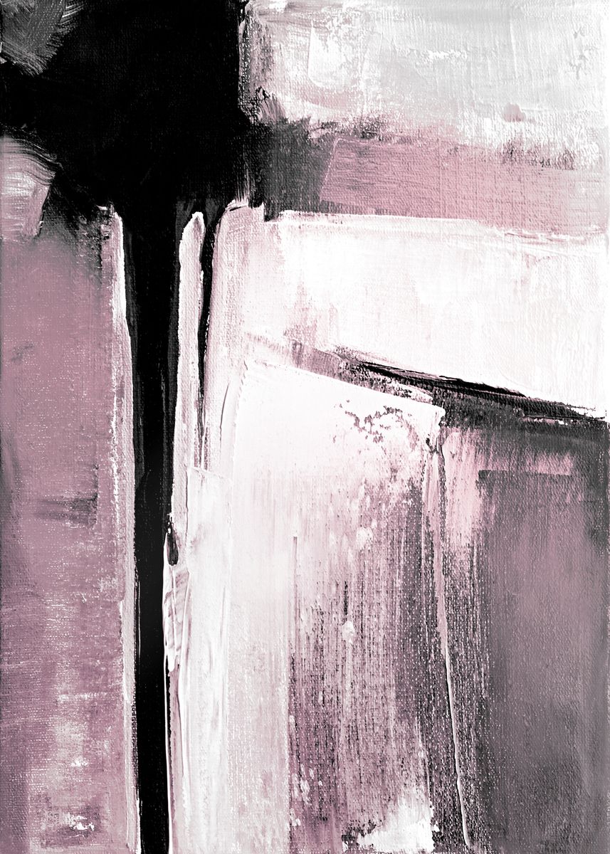 'pink abstract' Poster, picture, metal print, paint by Ela Szczepaniak ...