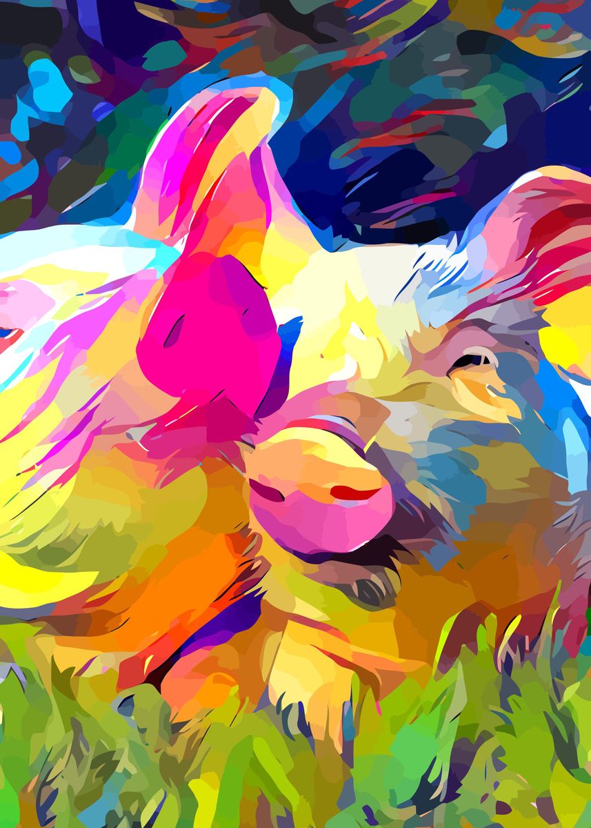 'Pigs Bros' Poster, picture, metal print, paint by Whoisangulo Angulo ...