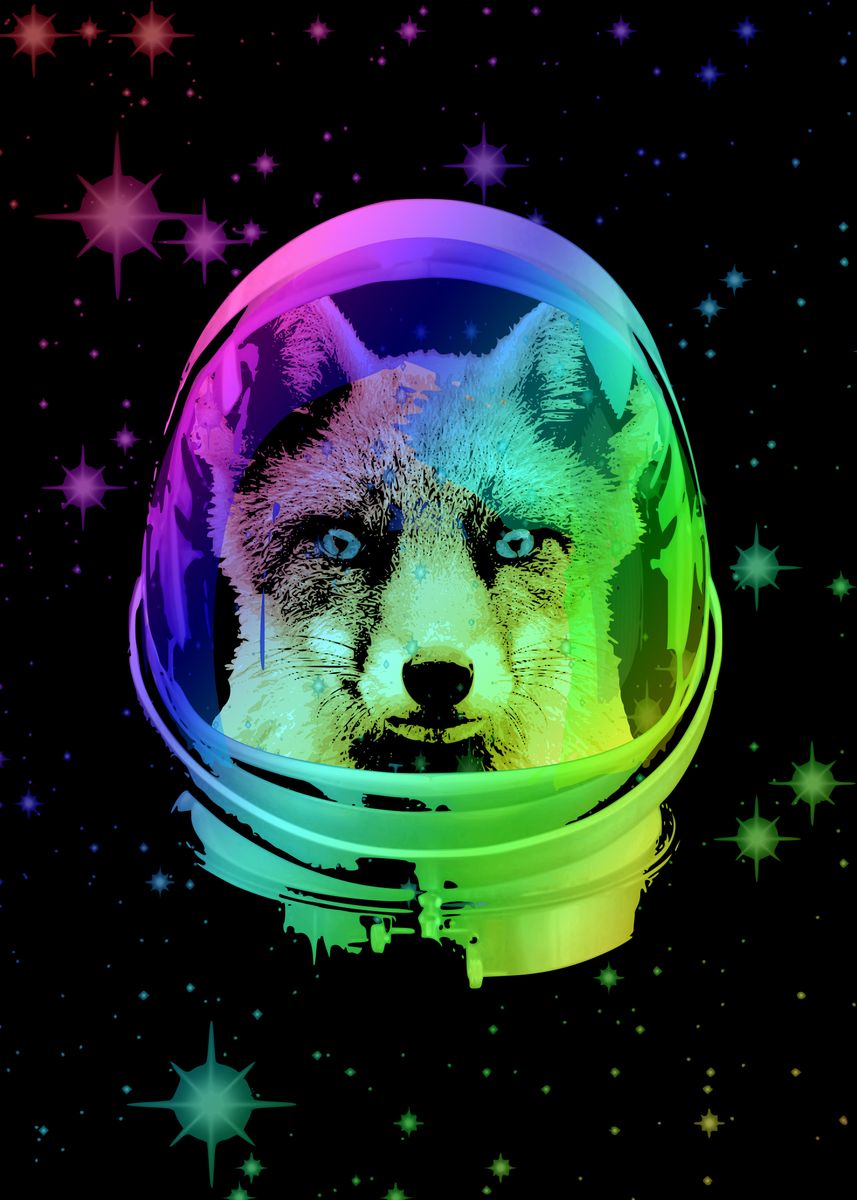 'Space Fox' Poster by Ellie Queen | Displate