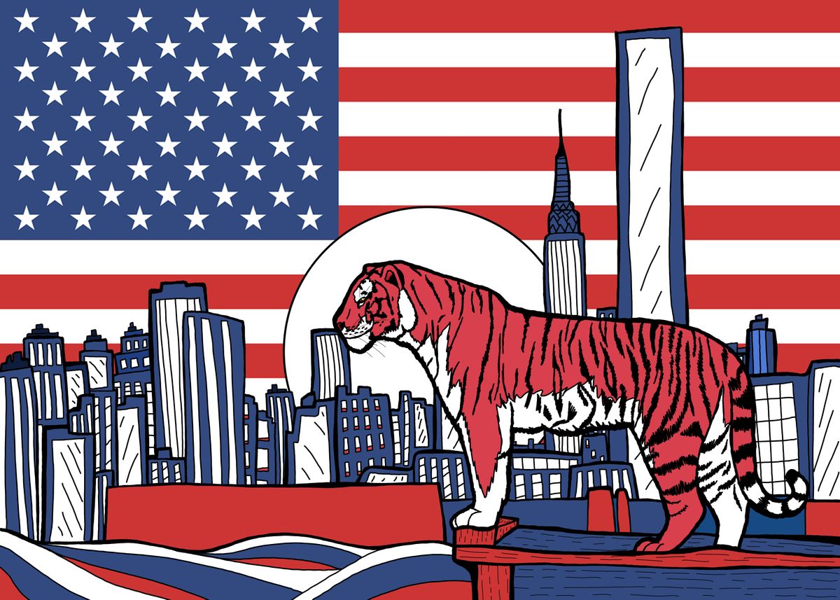 'New York Tiger' Poster by Steve Wade | Displate