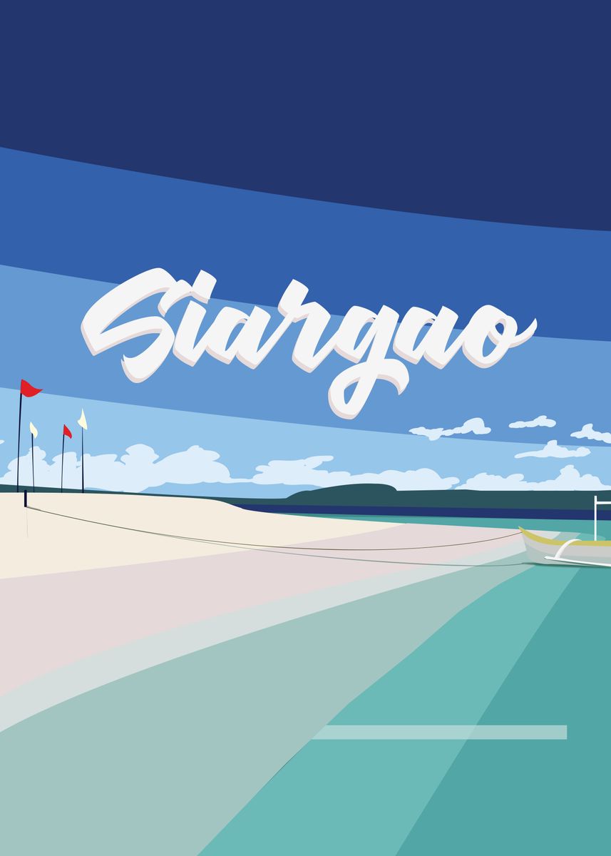 'Siargao Vector Art' Poster, picture, metal print, paint by Lester ...