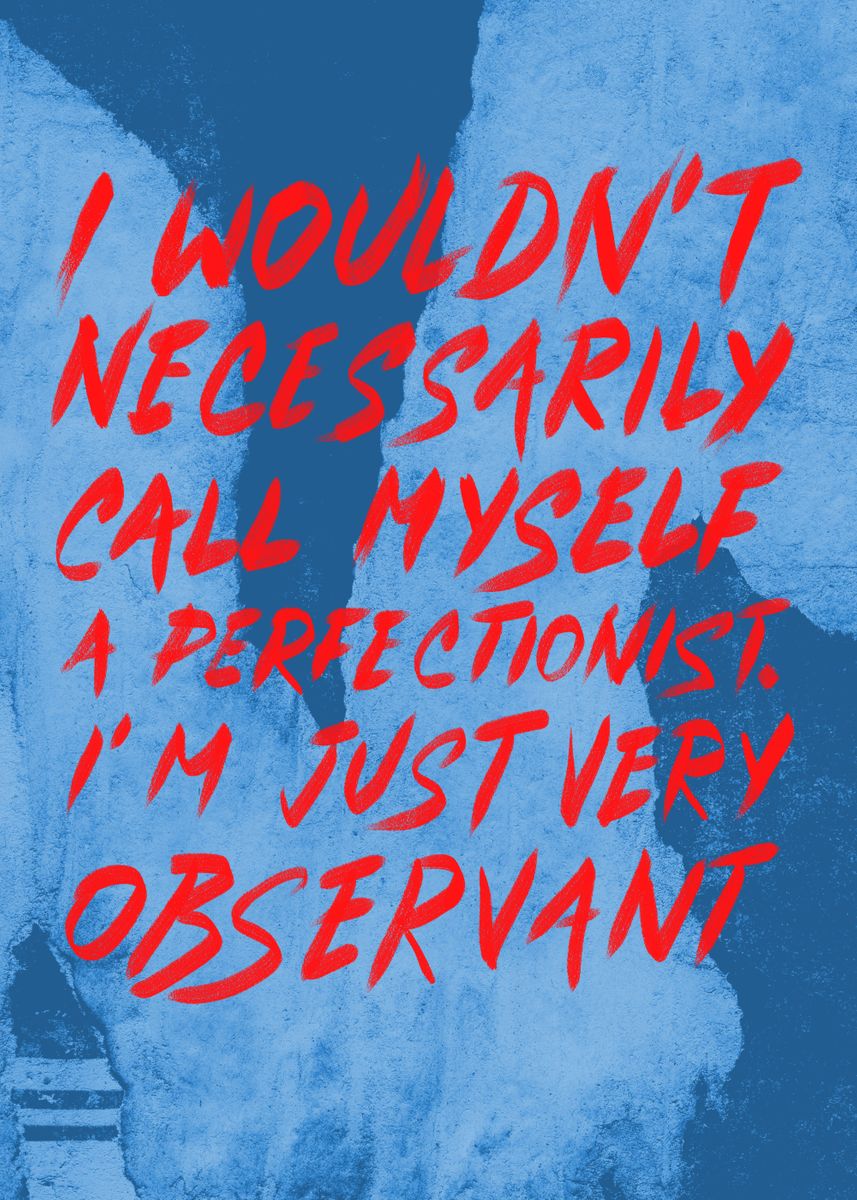 'PERFECTIONIST Red' Poster, picture, metal print, paint by Troy Sowers ...