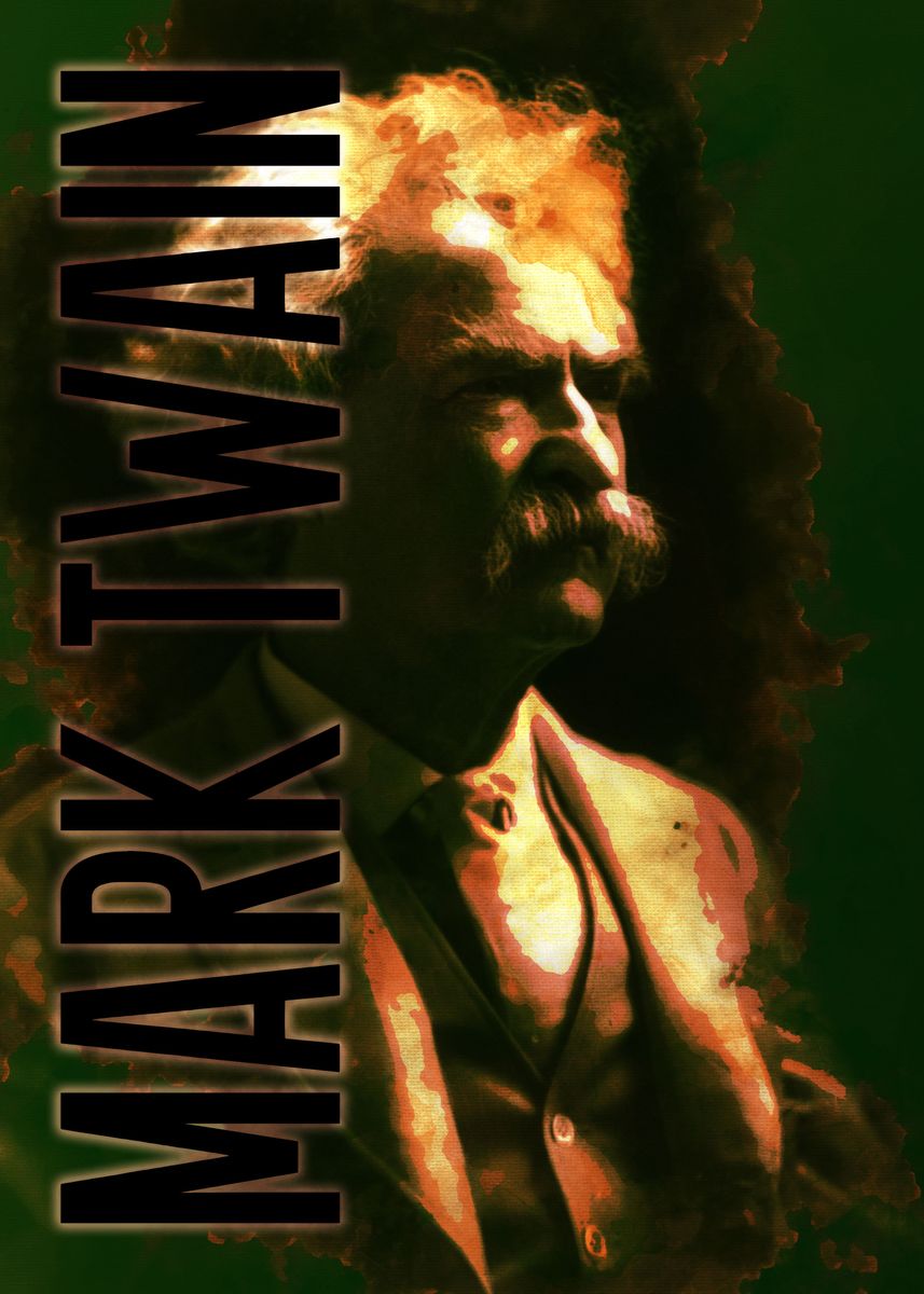 'Mark Twain' Poster, picture, metal print, paint by Petra Rommelfanger ...