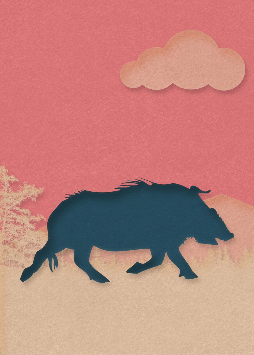 'Wild Boar' Poster by Jay Diloy | Displate