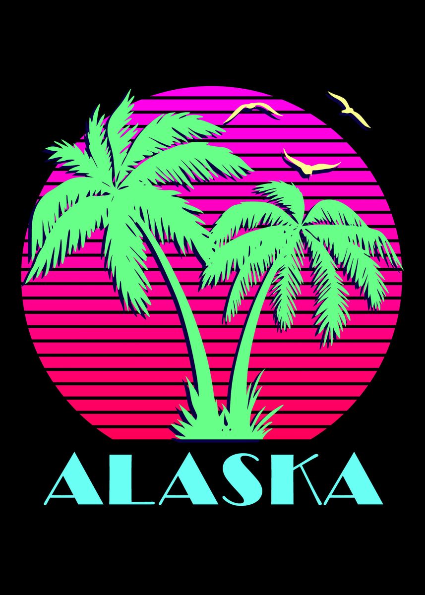 'Alaska Pink Sunset' Poster by El Tropico | Displate
