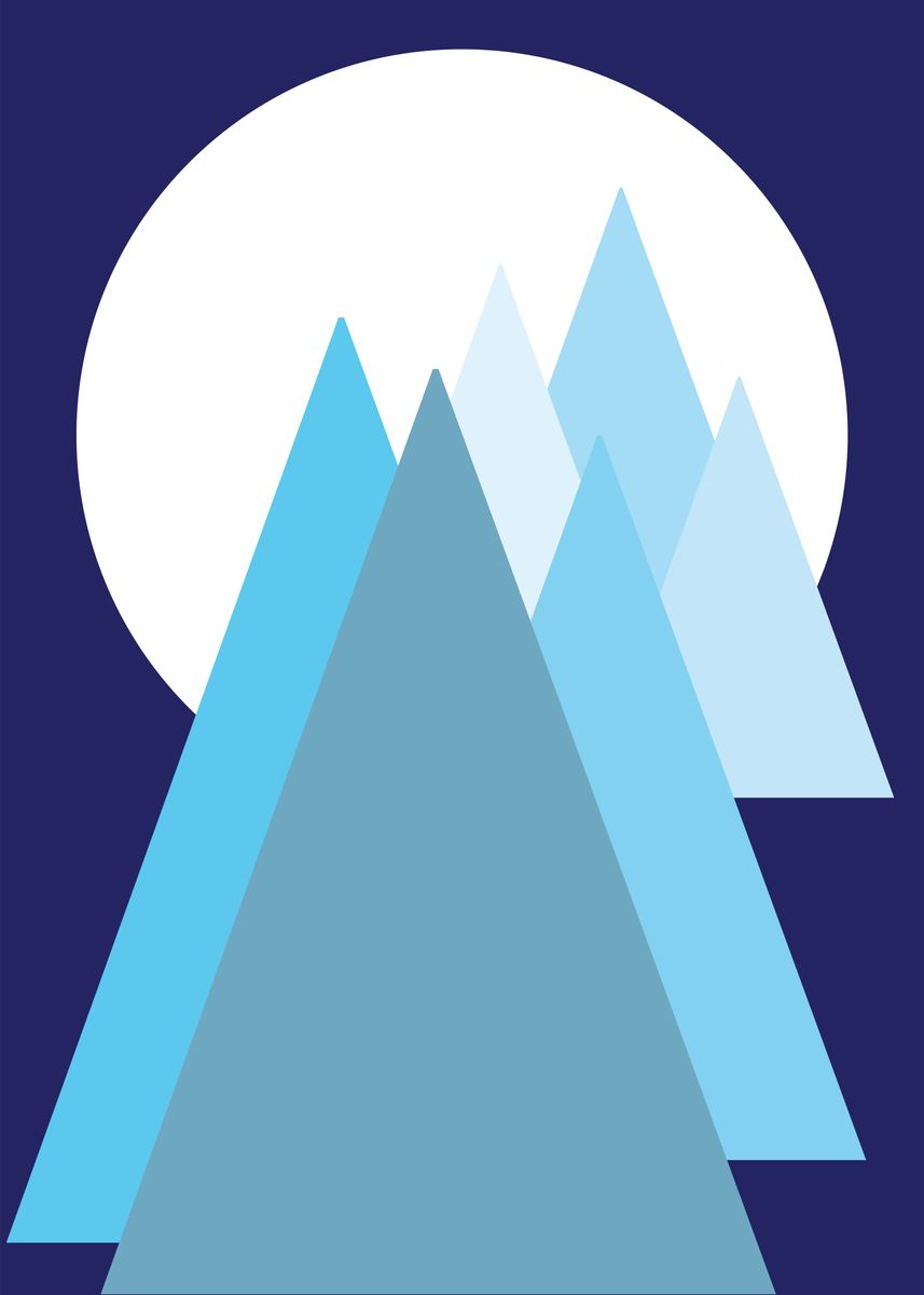 'Blue Mountains' Poster by Milko Cicmil | Displate