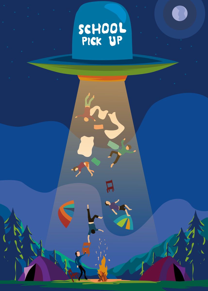 'School Pick Up' Poster, picture, metal print, paint by Tafiz Store ...