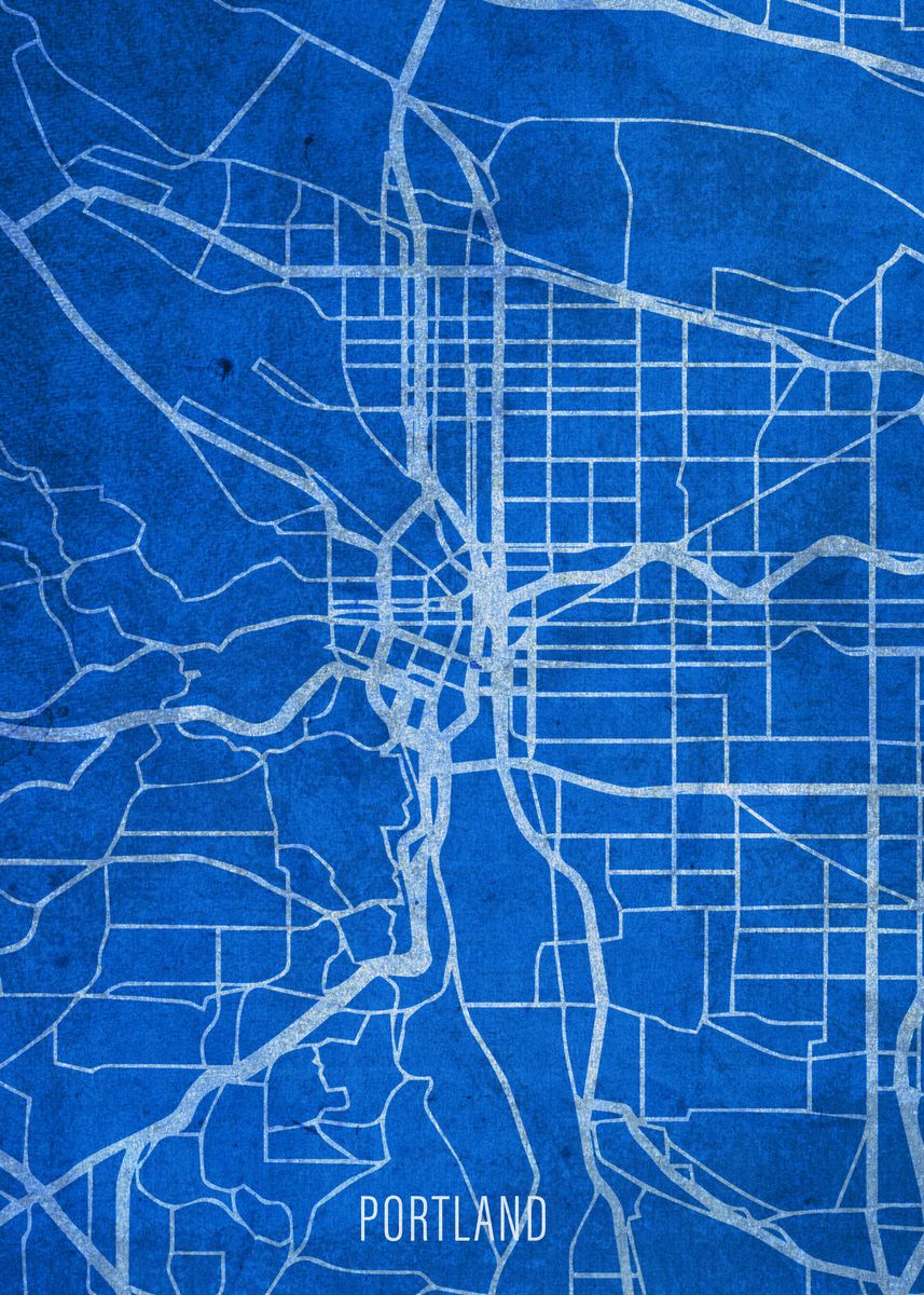 'Portland Oregon City Map' Poster by Design Turnpike | Displate