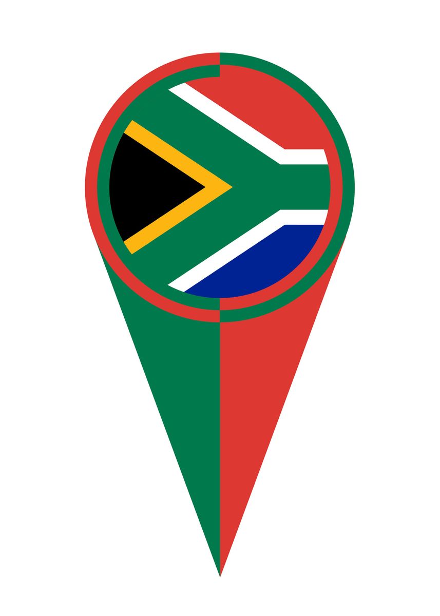 'South Africa Pointer Flag' Poster by HomeStead Digital | Displate