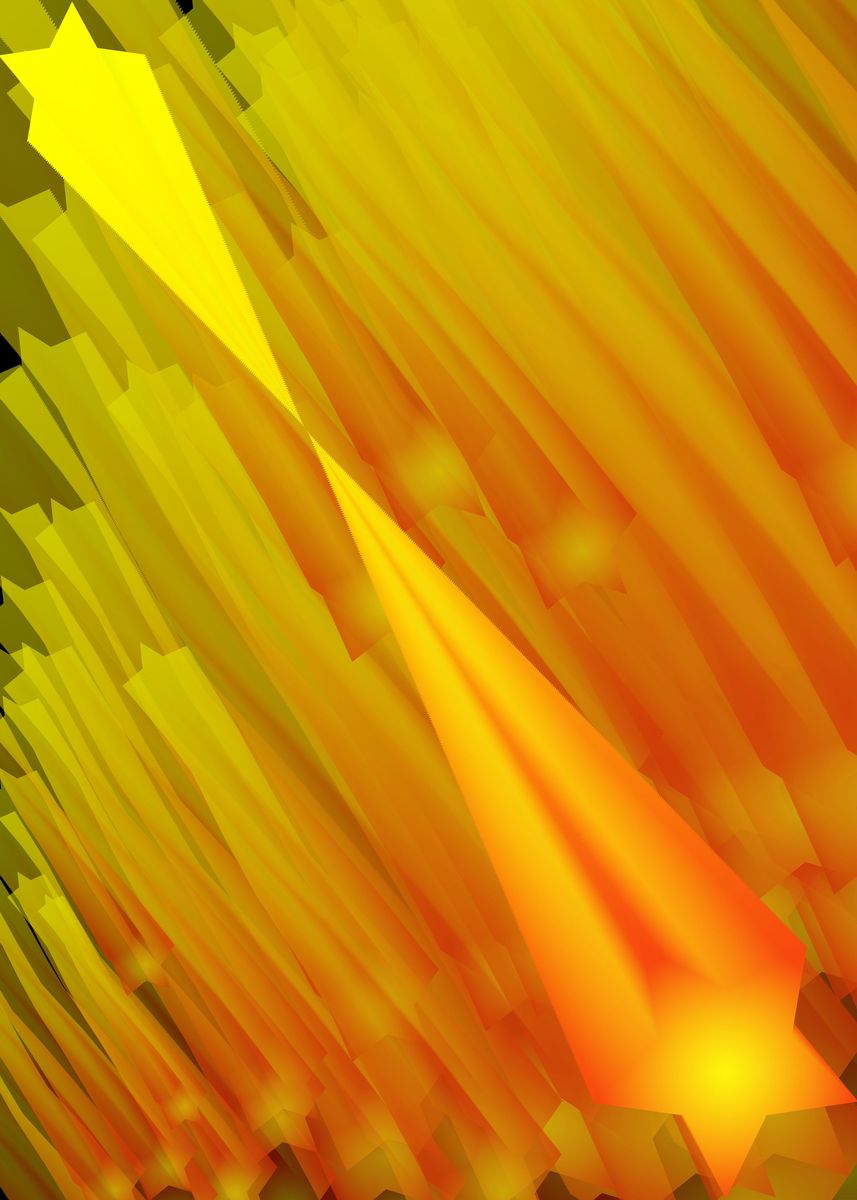 'yellow stars ' Poster, picture, metal print, paint by arymis100 | Displate