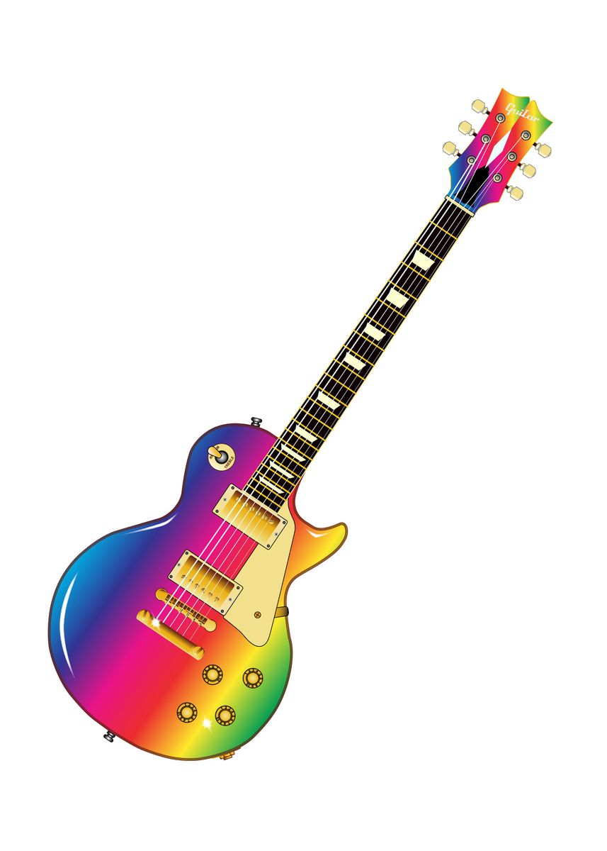 'LGBT Blues Guitar' Poster, picture, metal print, paint by HomeStead ...