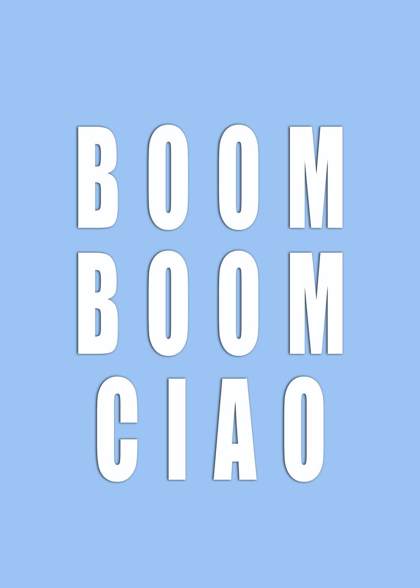 'Boom Boom Ciao Casa Papel' Poster, picture, metal print, paint by ...