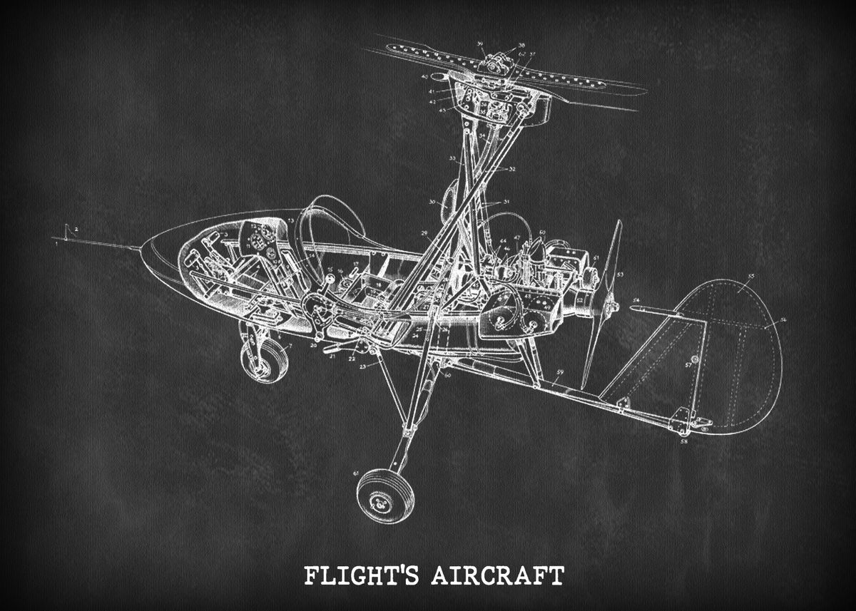 'FLIGHTS AIRCRAFT' Poster by Blueprint Expert | Displate