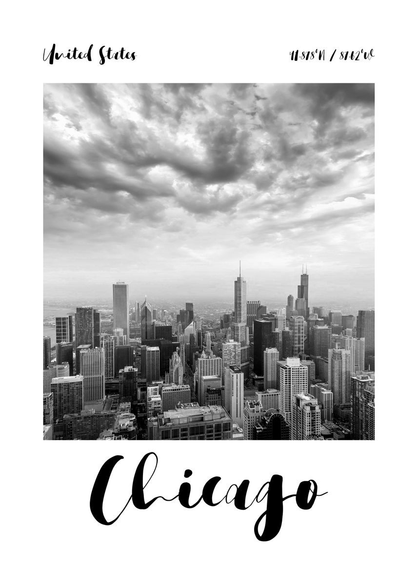 'Chicago' Poster, picture, metal print, paint by Dmitry Belov | Displate