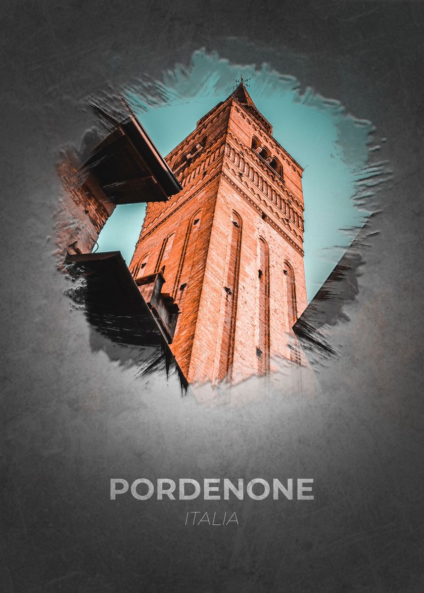 'Elegant Italy Pordenone' Poster, picture, metal print, paint by ...