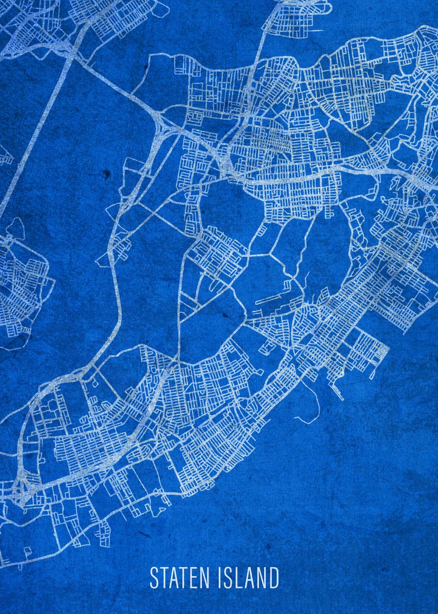 'Staten Island New York Map' Poster by Design Turnpike | Displate