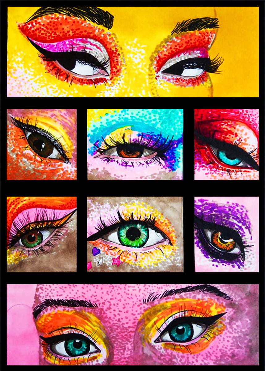 'Eye makeup' Poster, picture, metal print, paint by Charlie The Hare ...