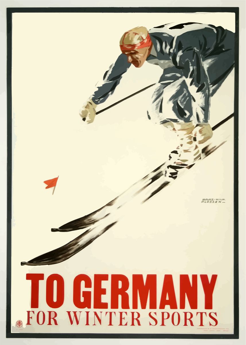 'Germany Vintage Poster' Poster, picture, metal print, paint by ...
