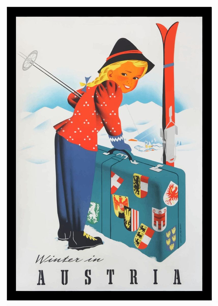 'Austria Vintage Poster' Poster, picture, metal print, paint by ...
