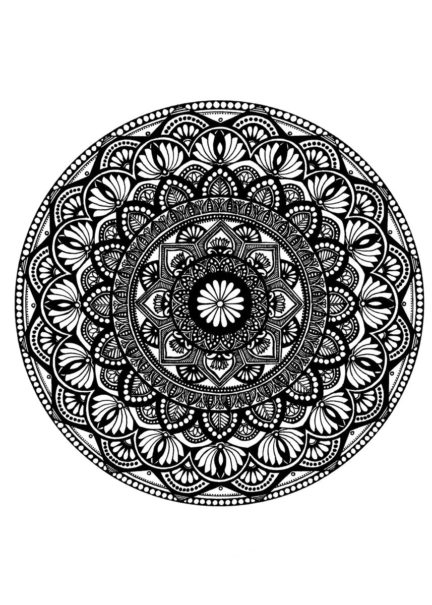 'Mandala Pattern' Poster, picture, metal print, paint by Sowmya ...