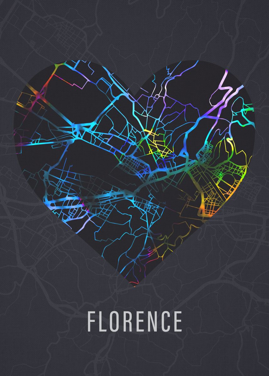 'Florence South Carolina ' Poster, picture, metal print, paint by ...