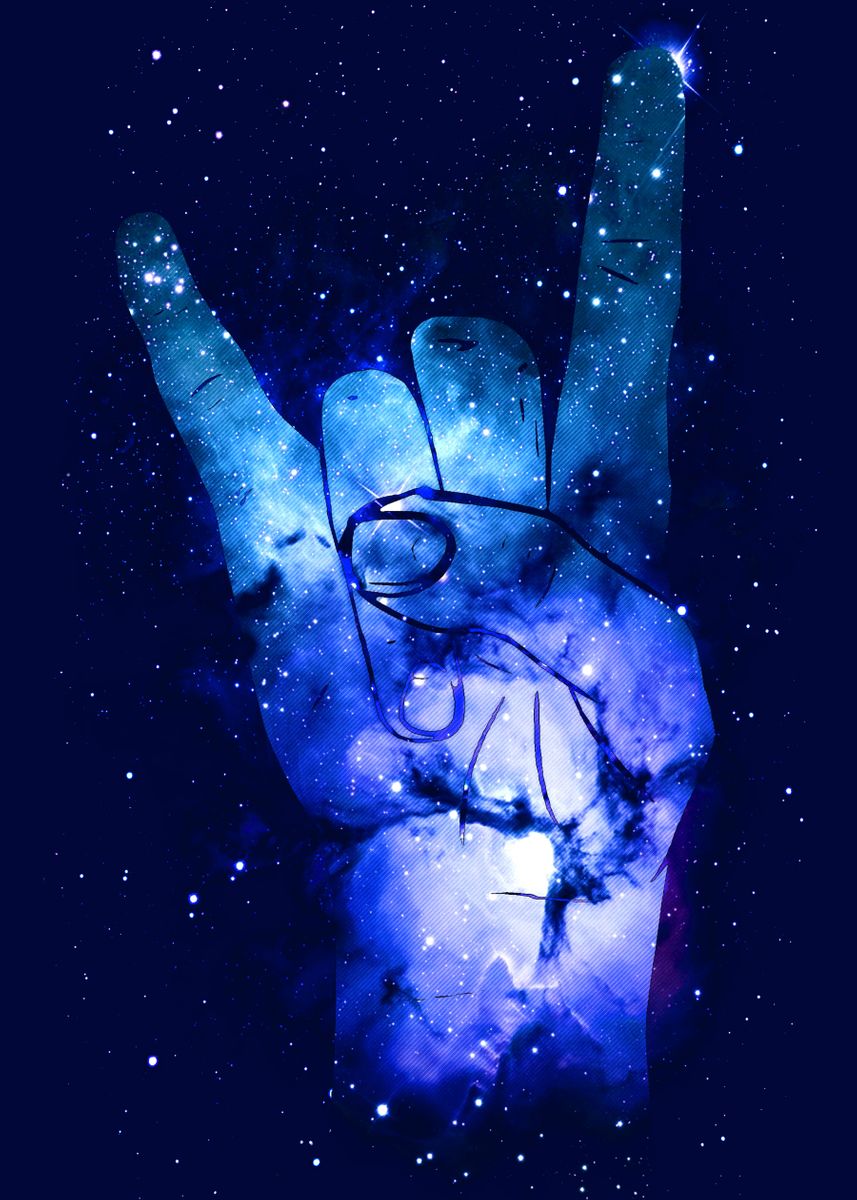 'Rock The Universe' Poster, picture, metal print, paint by Michael ...