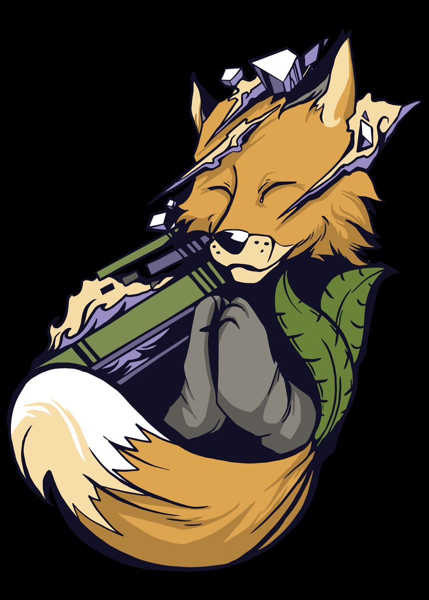 'Meditation Fox ' Poster by Wonderful Dream Picture | Displate