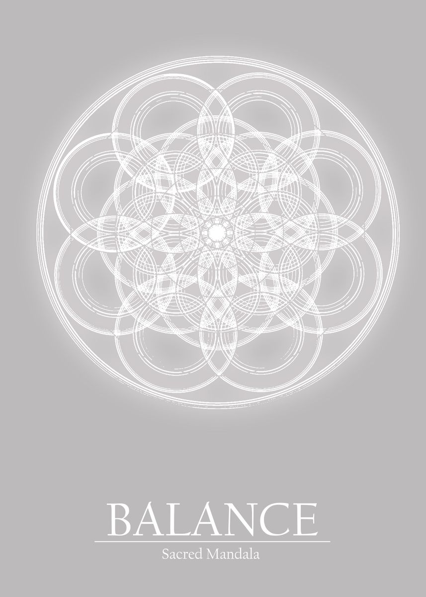 'BALANCE MANDALA' Poster by Anja Johnsen | Displate