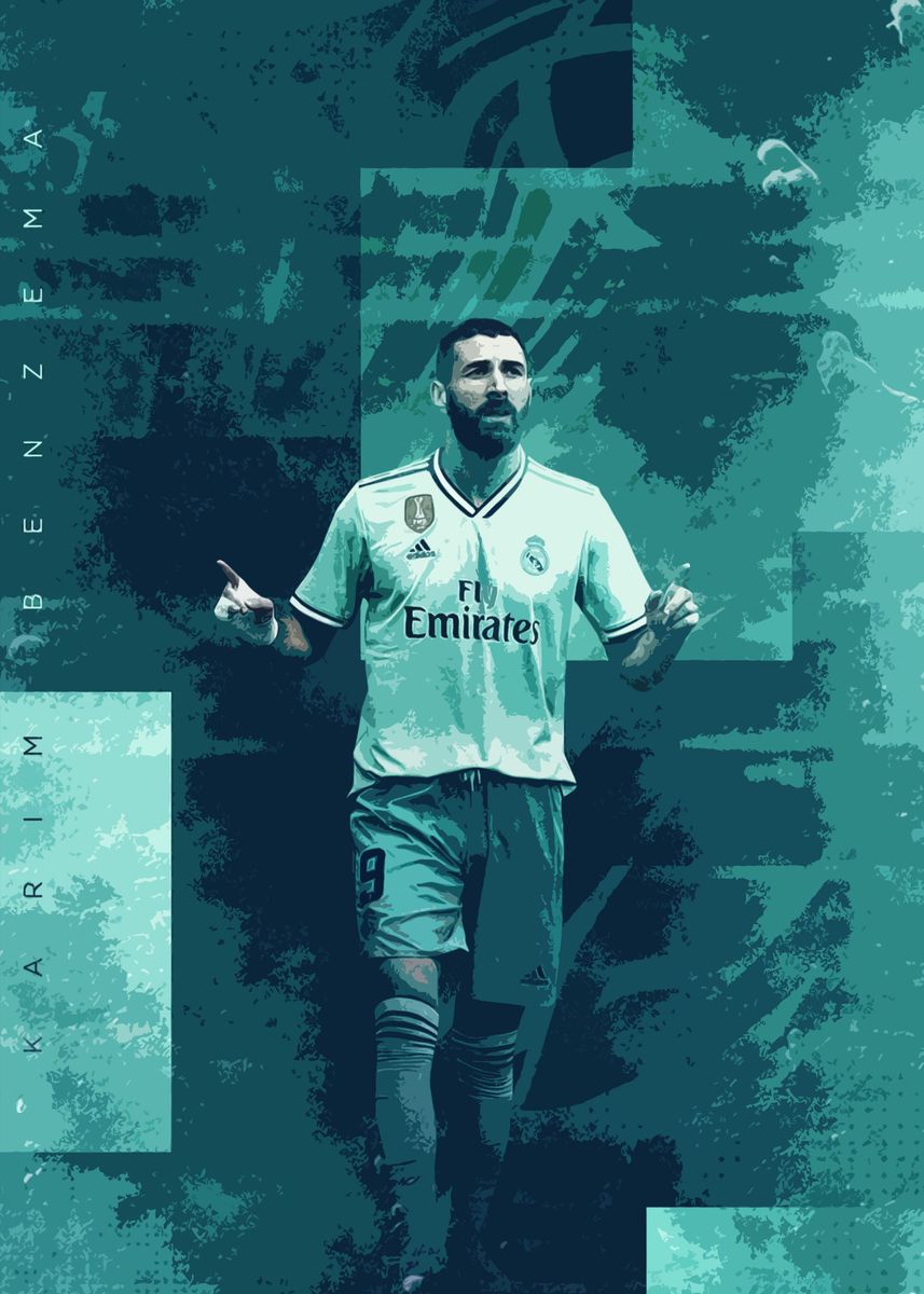 'Karim Benzema Painting' Poster, picture, metal print, paint by Xenfrom ...