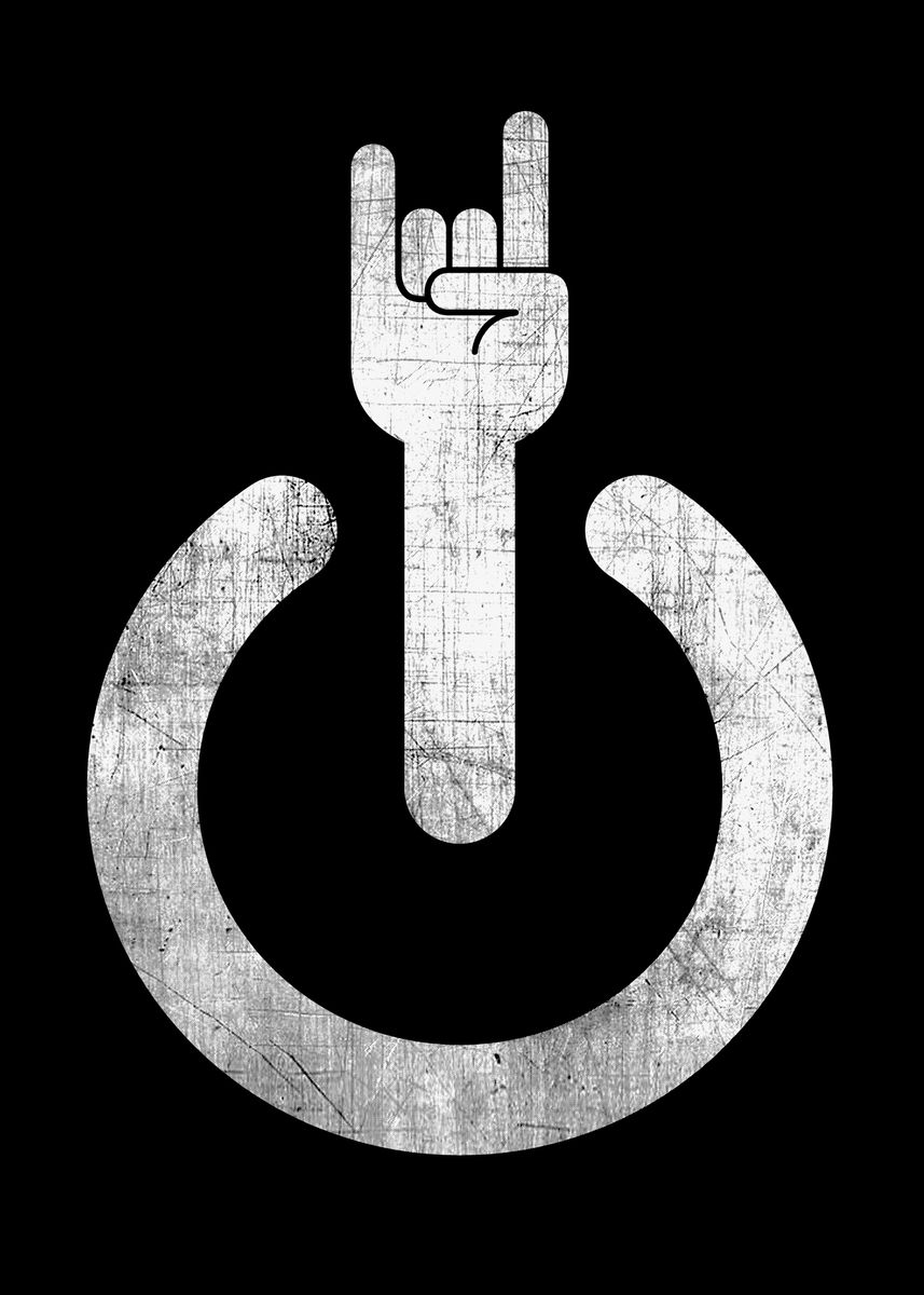 'Rock On' Poster, picture, metal print, paint by Michael Mendoza | Displate