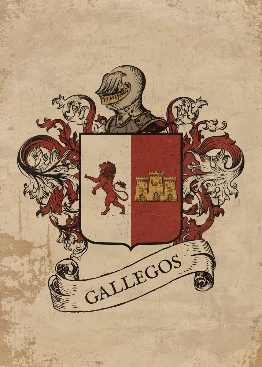 'Gallegos Coat of Arms' Poster by Daniel Clark | Displate