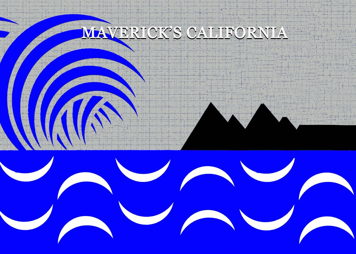 'Mavericks California' Poster by David Thompson | Displate