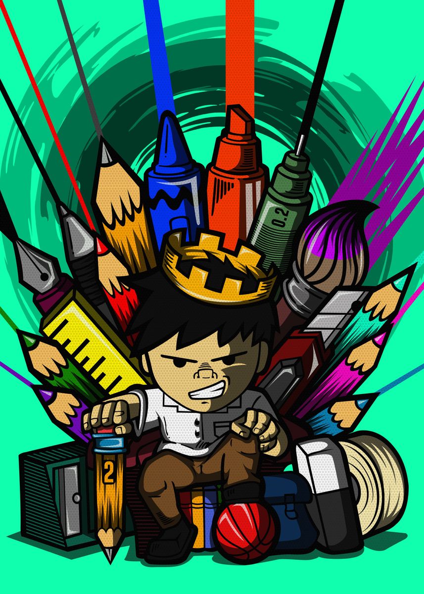 'King of Art' Poster, picture, metal print, paint by AJ | Displate