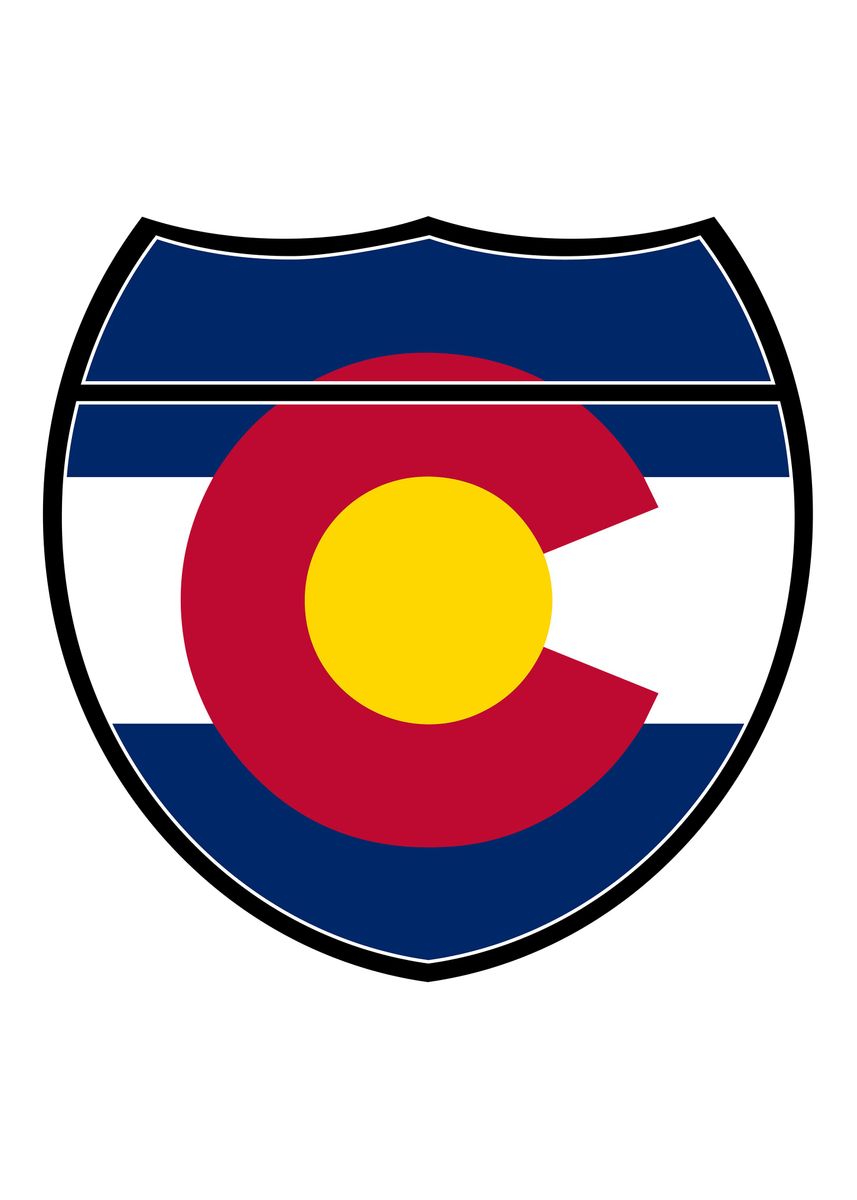 'Colorado Flag Sign' Poster, picture, metal print, paint by HomeStead ...