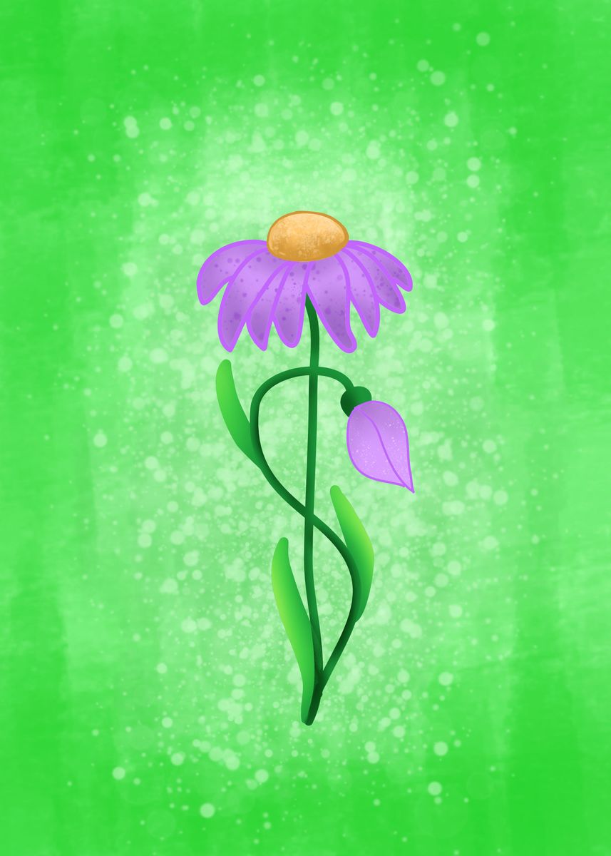 'Purple flower' Poster by HanaP | Displate